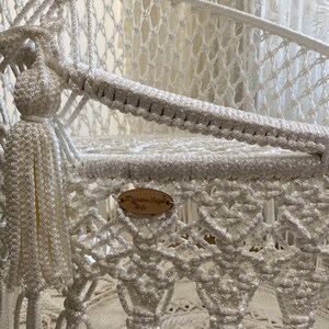 Macrame Chair,macrame Swing Chair,white Macrame Swing,homedecor,livingroom Decor,gardens Swing ...