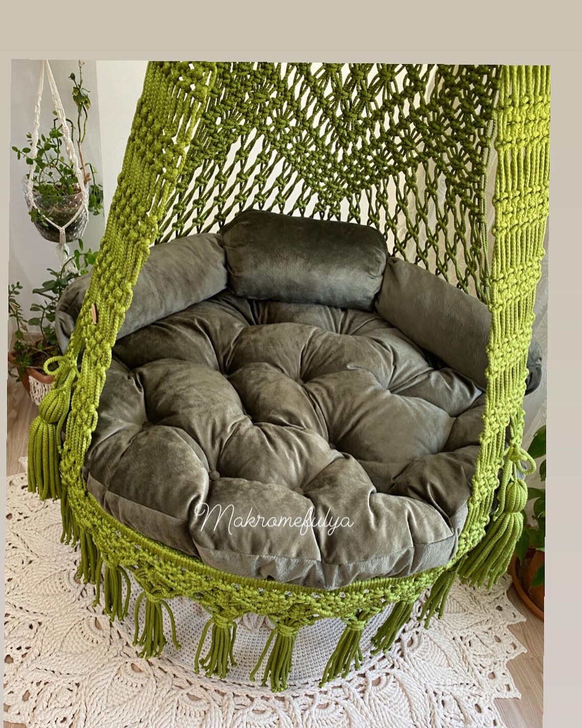 Macrame XL Swing Chair Macrame Round Swing Special Design - Etsy