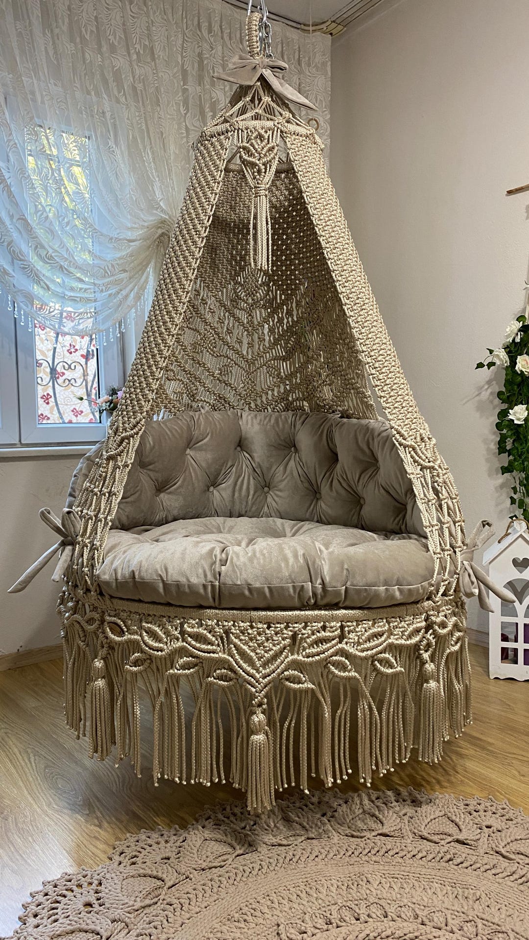 İndoor Hammock Chair,outdoor Macrame Chair,macrame Swing Chair,chair in ...