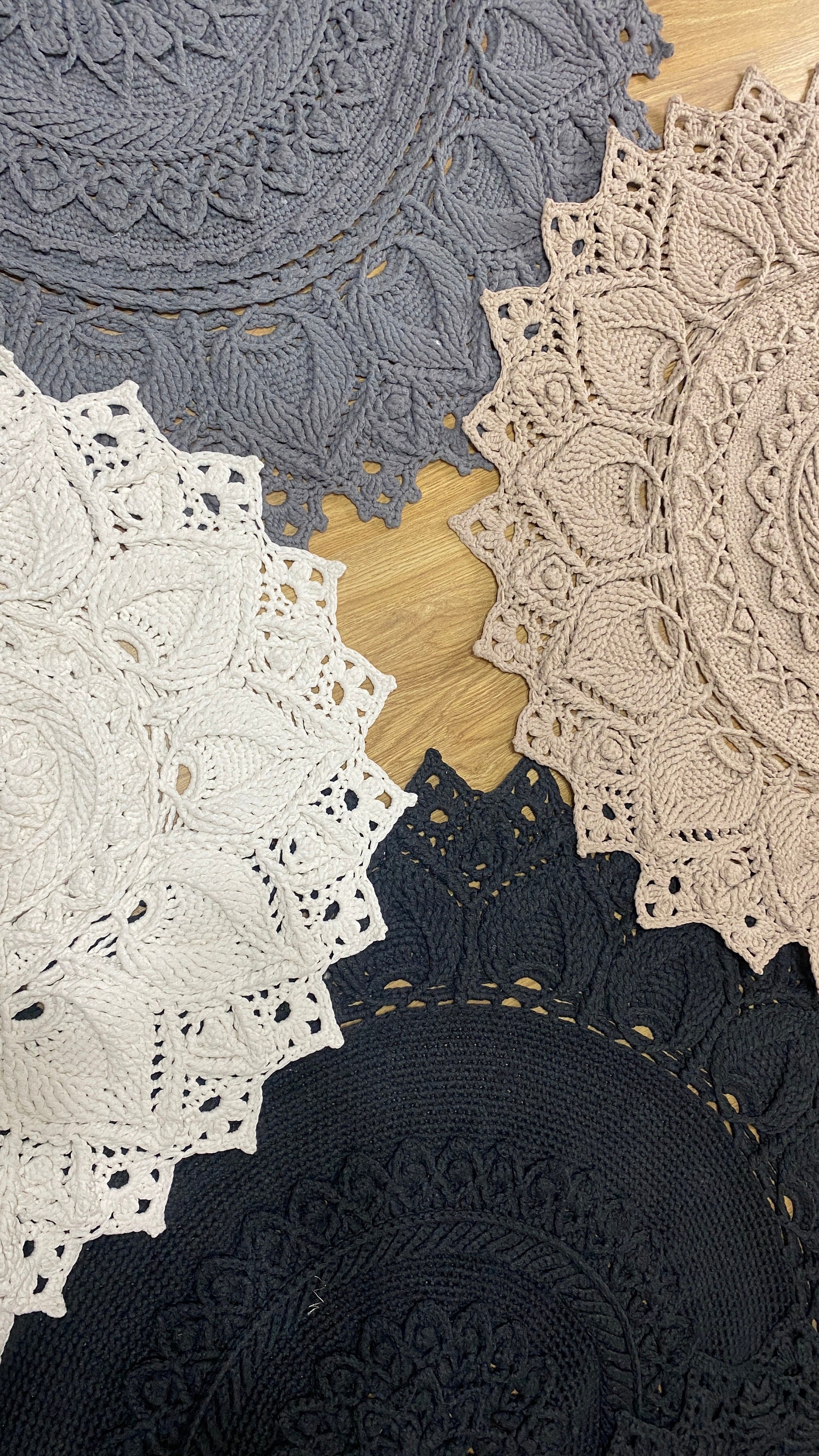 Beige Crochet Oval Rug, Handmade Embossed Rug, Oval Bedroom Rug ...