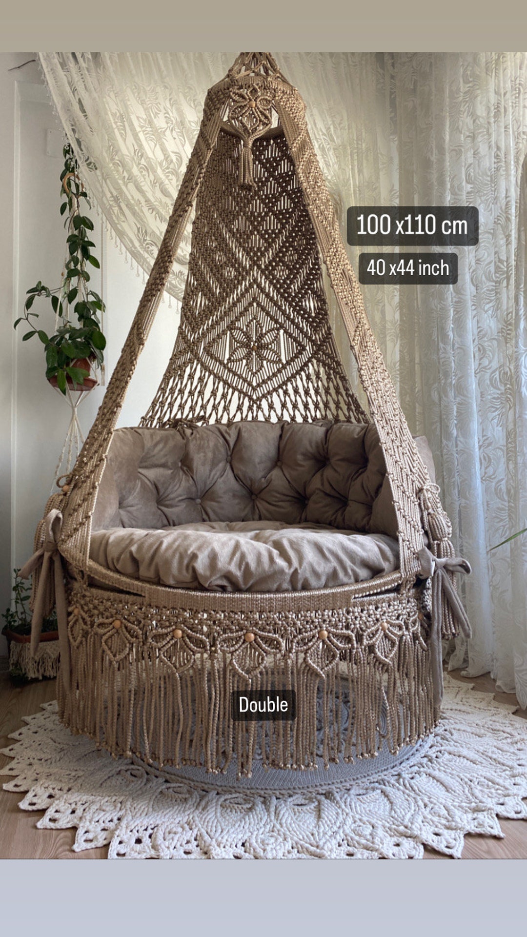 Double Macrame Swing, Double Swing. Design Rocking Chair, Double Swing ...