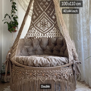Double Macrame Swing, Double Swing. Design Rocking Chair, Double Swing ...