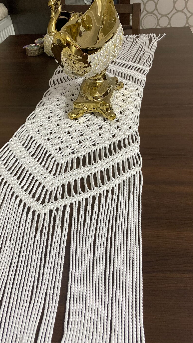 Macrame Table Runner Boho Table Decor Bohemian Decoration - Etsy