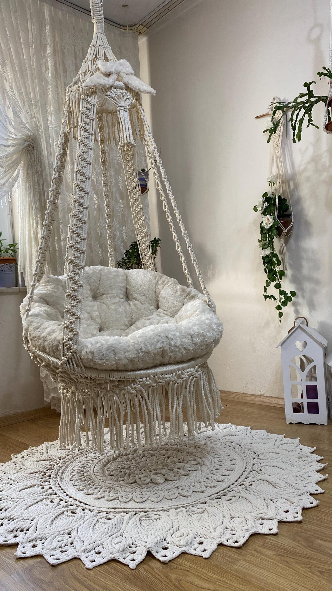 Boho Hammock Chair,hanging Chair,macrame Swing,christmas Gift,egg Swing ...