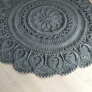 Crocheted Round Carpet,macrame Beige Carpet,kinitted Carpet Rug, Living ...