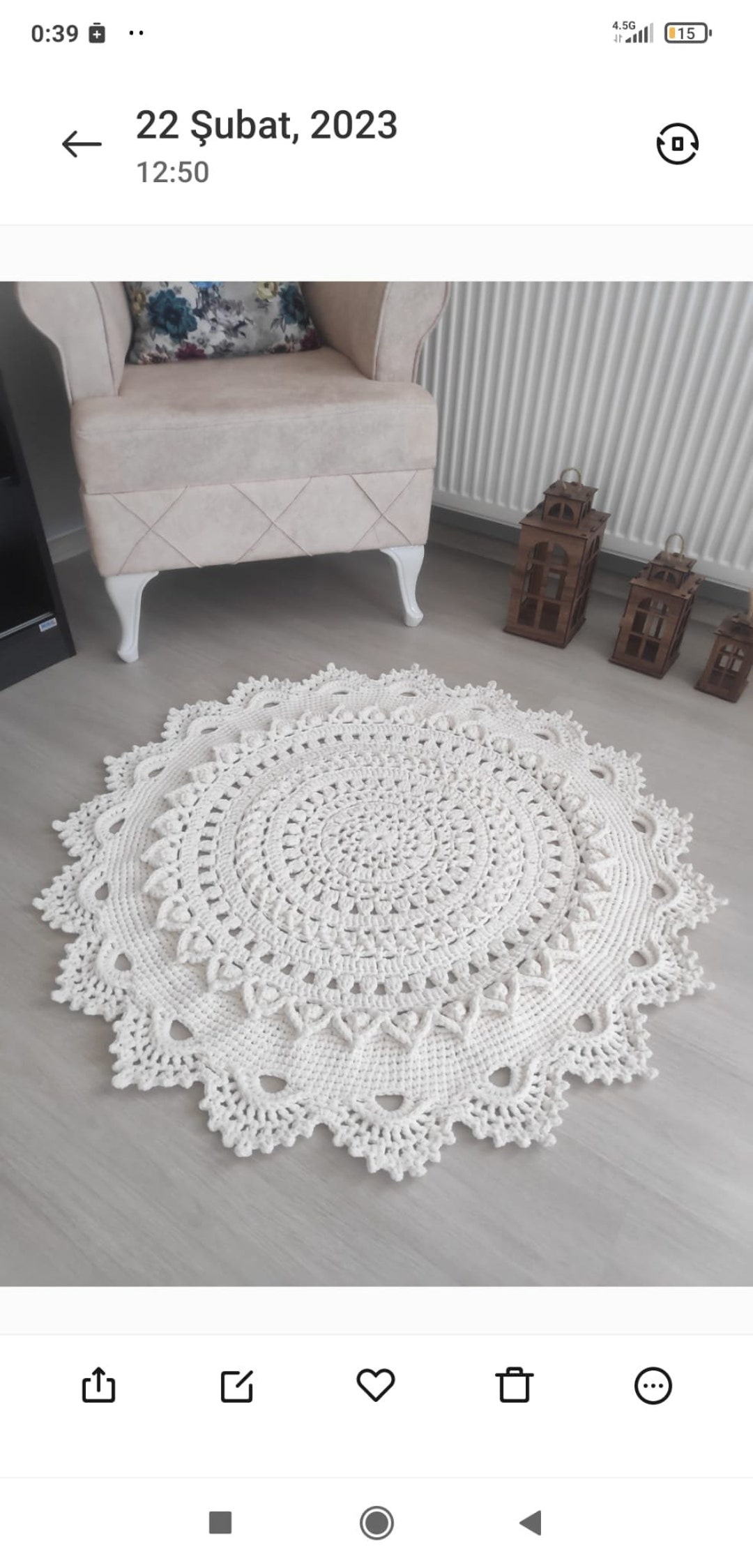 Round Crochet Knitted Carpet Circle Crochet Nursery Carpet - Etsy