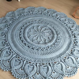 Crocheted Round Carpet,macrame Beige Carpet,kinitted Carpet Rug, Living ...