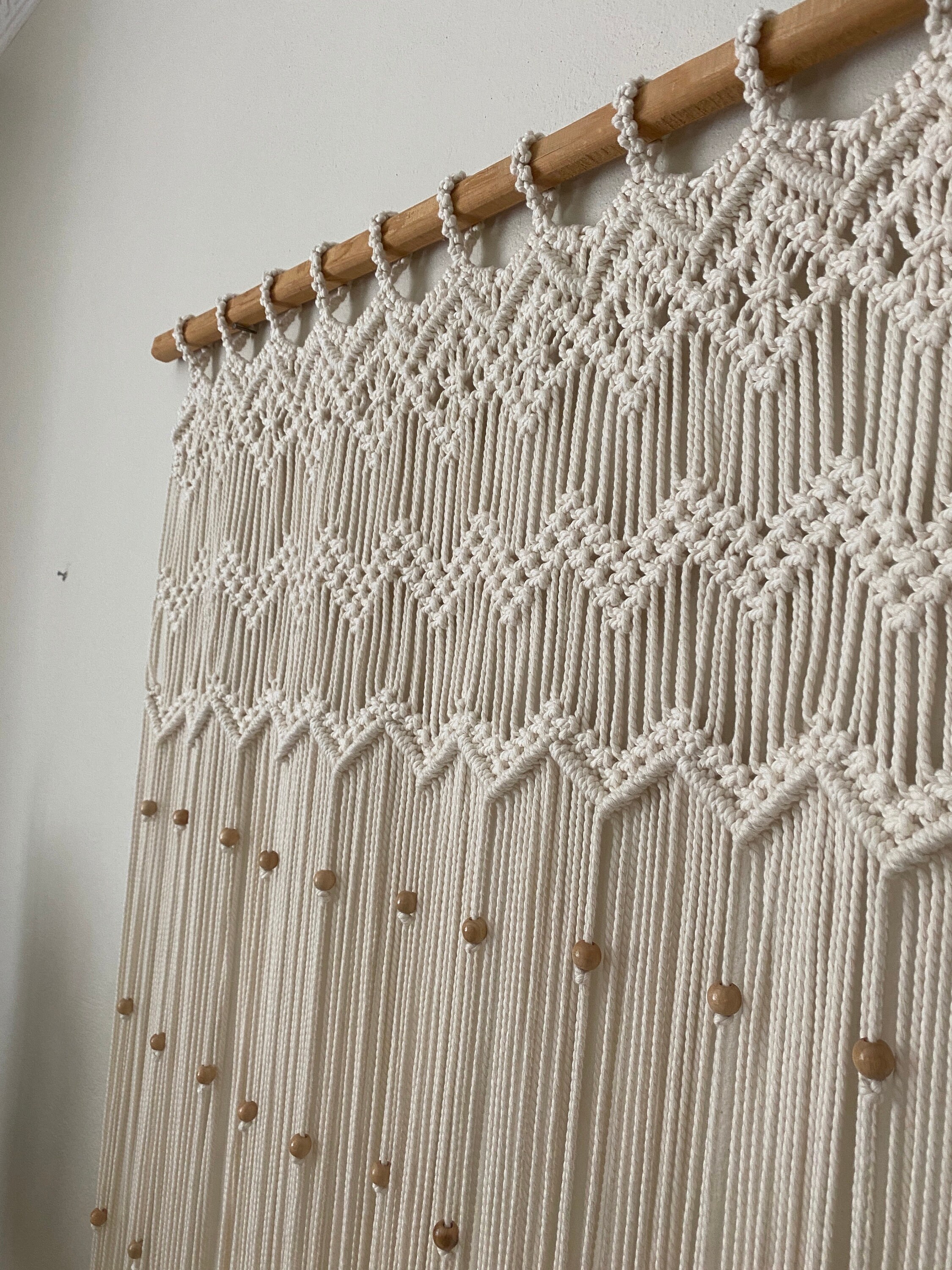 Macramé Doorway Curtains,boho Wall Hanging Curtain,for Door or Window ...