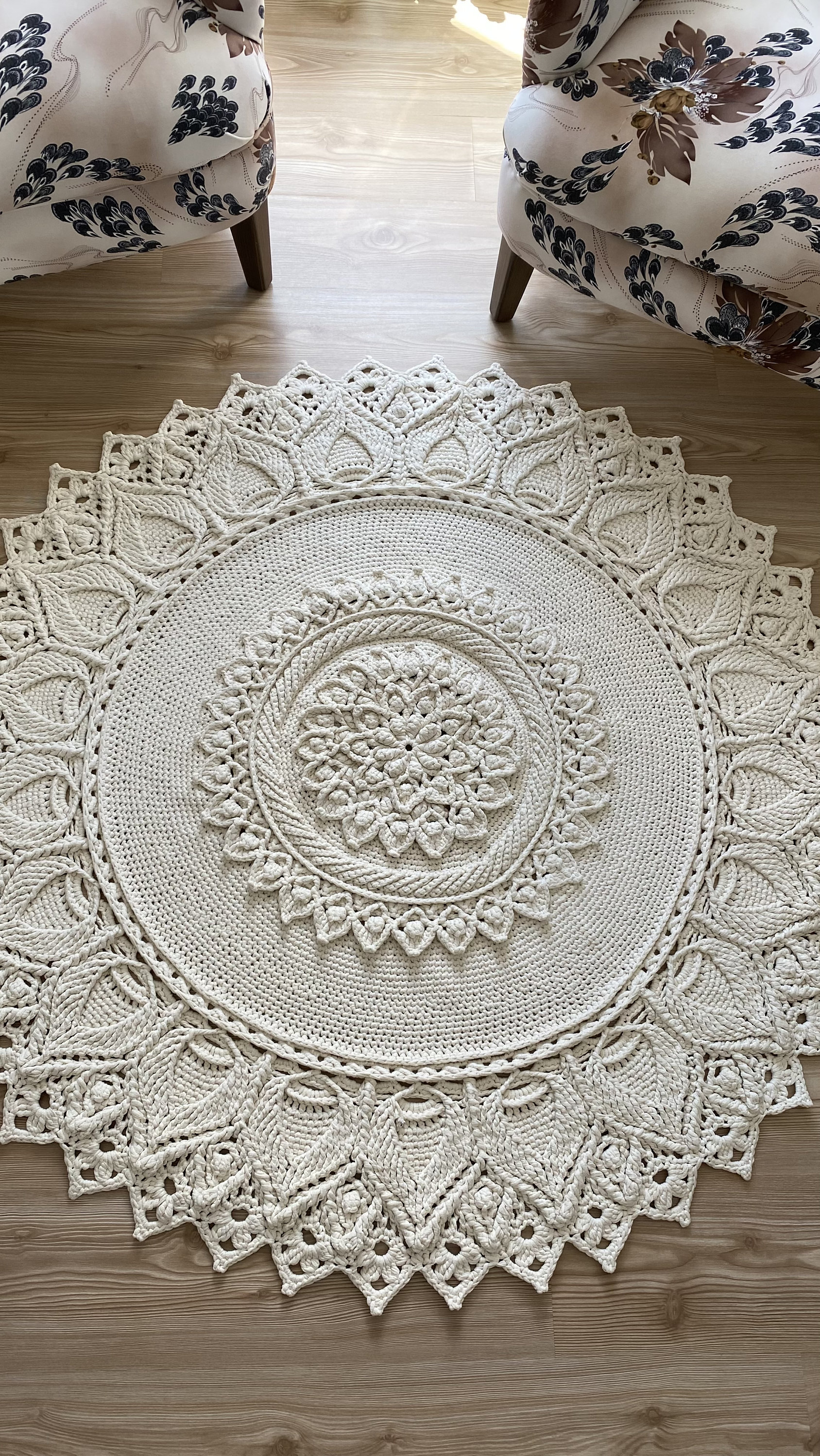 Knitted Carpet Round Crochet Crochet Knitted Carpet Rug - Etsy