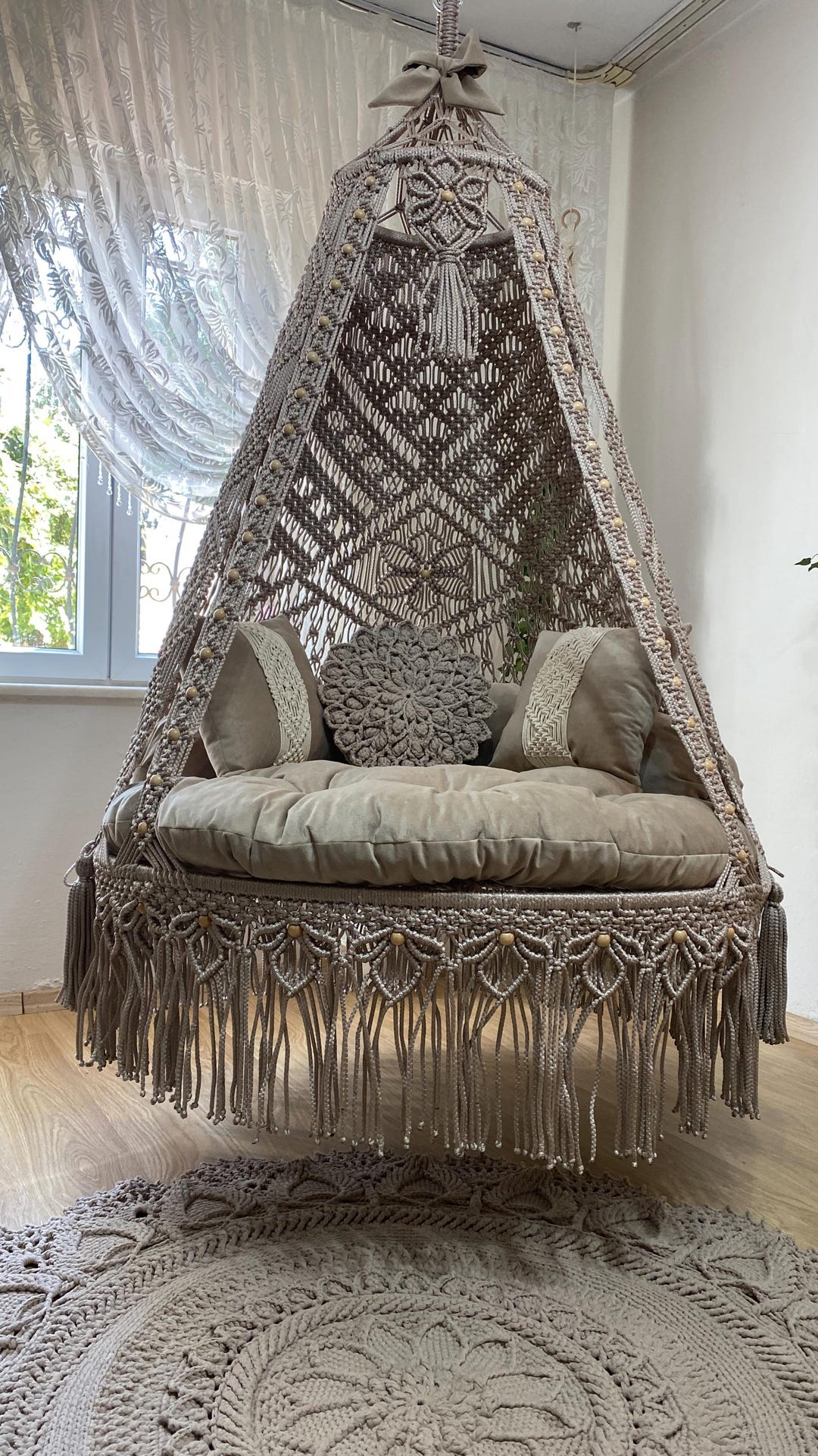 Hanging Chair,macrame Swing,hammock Chair,outdoor &İndoor Swing,garden ...