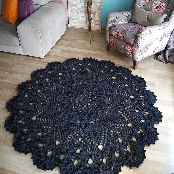 Knitted Rug - Etsy