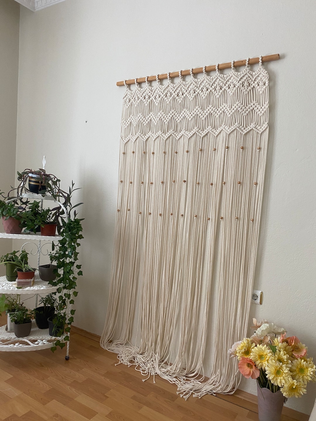 Macramé Doorway Curtains,boho Wall Hanging Curtain,for Door or Window ...