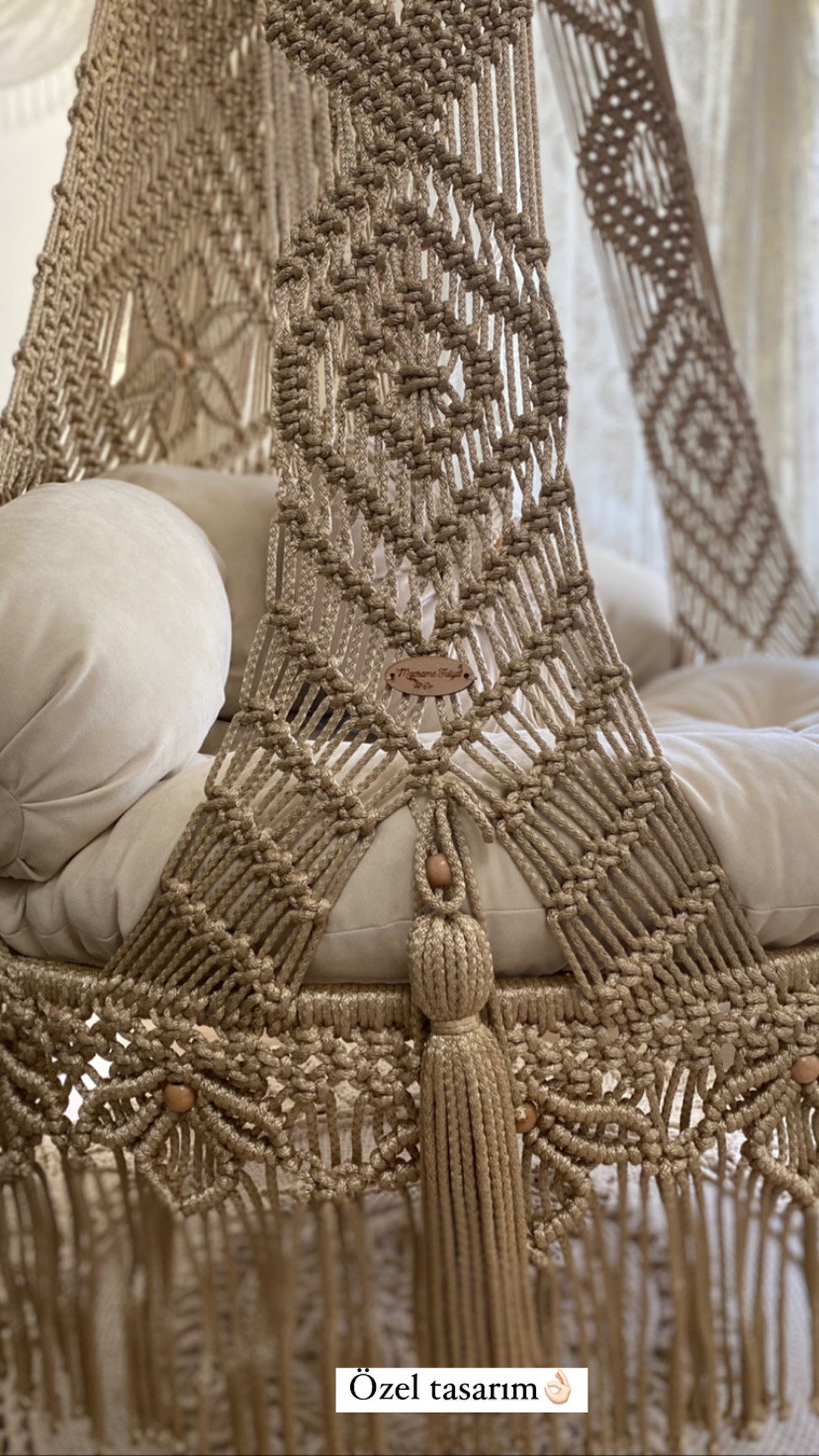 Macrame Chair Macrame Round Swing Special Design Macrame - Etsy