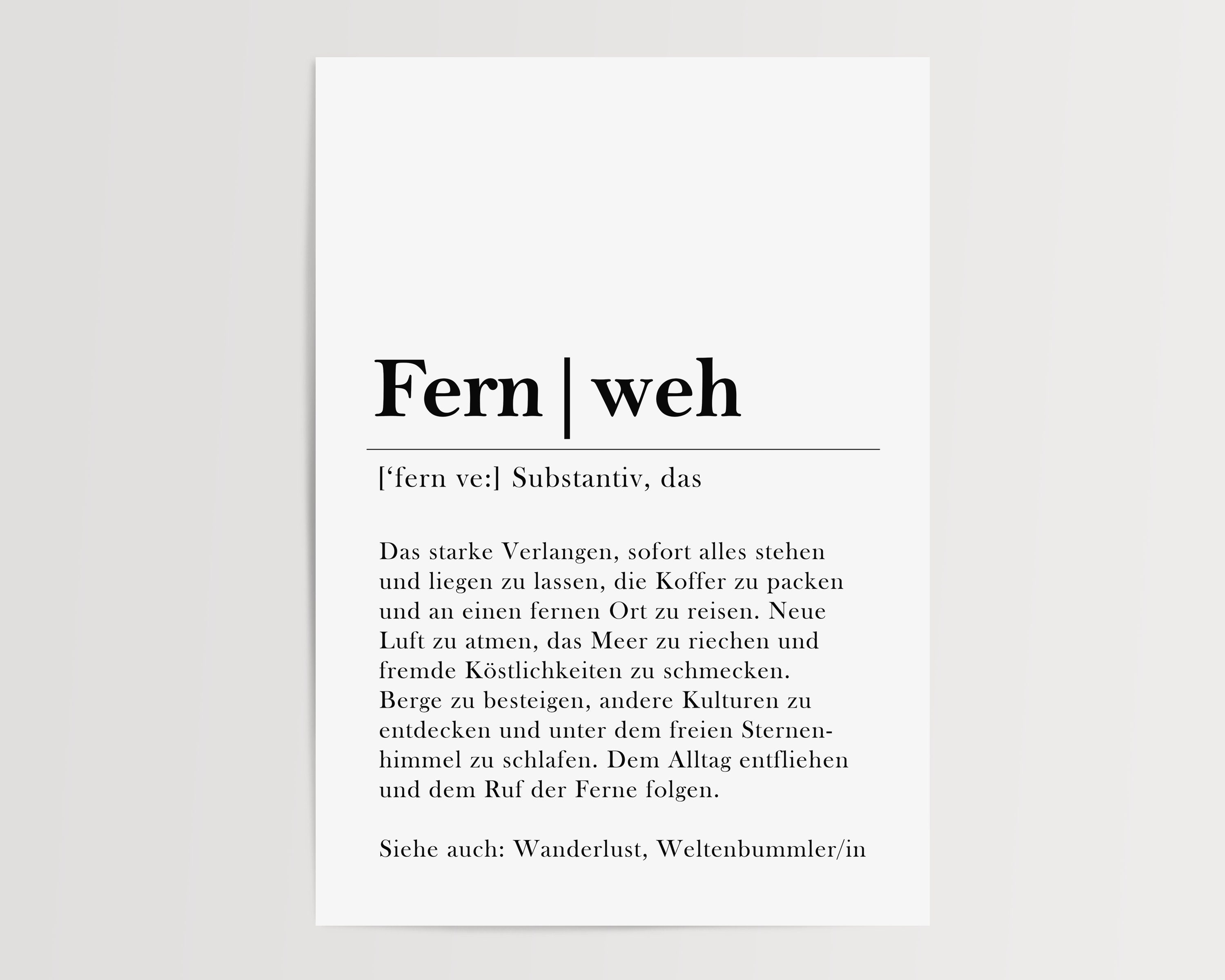 Fernweh Tumblr Fernweh Poster Etsy.de