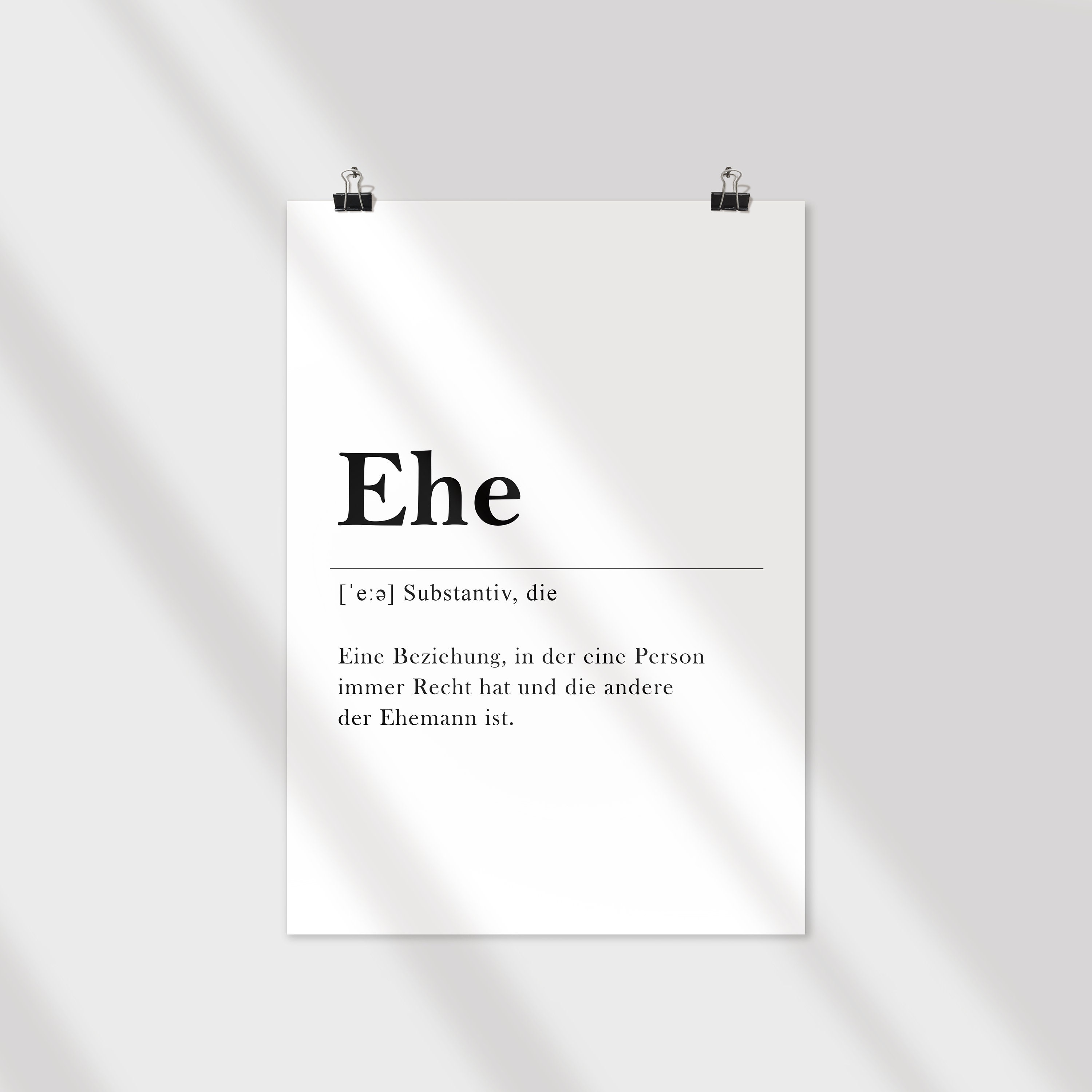 Poster Ehe Definition Hochzeitsgeschenk - Etsy.de