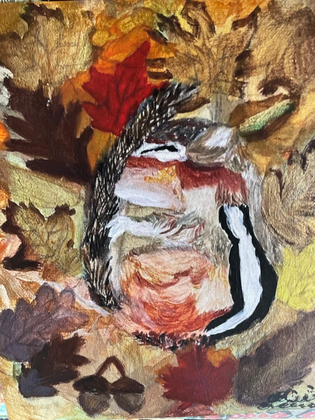 Sleeping Chipmunk Print - Etsy