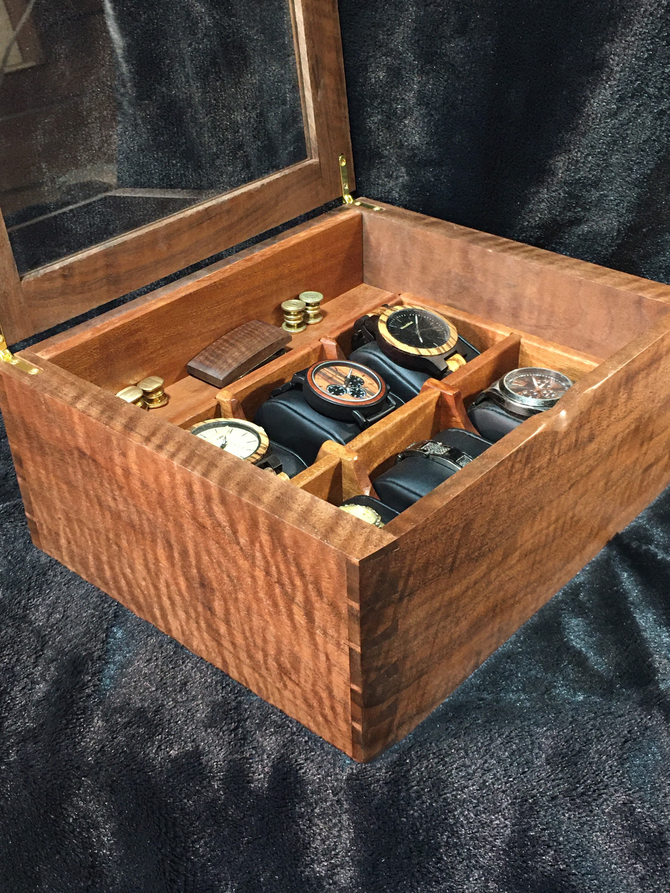 Walnut Watch Box Jewelry Box - Etsy