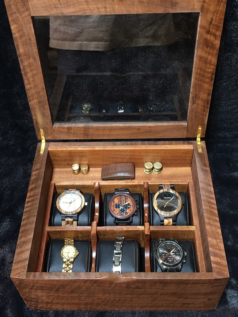 Walnut Watch Box Jewelry Box - Etsy