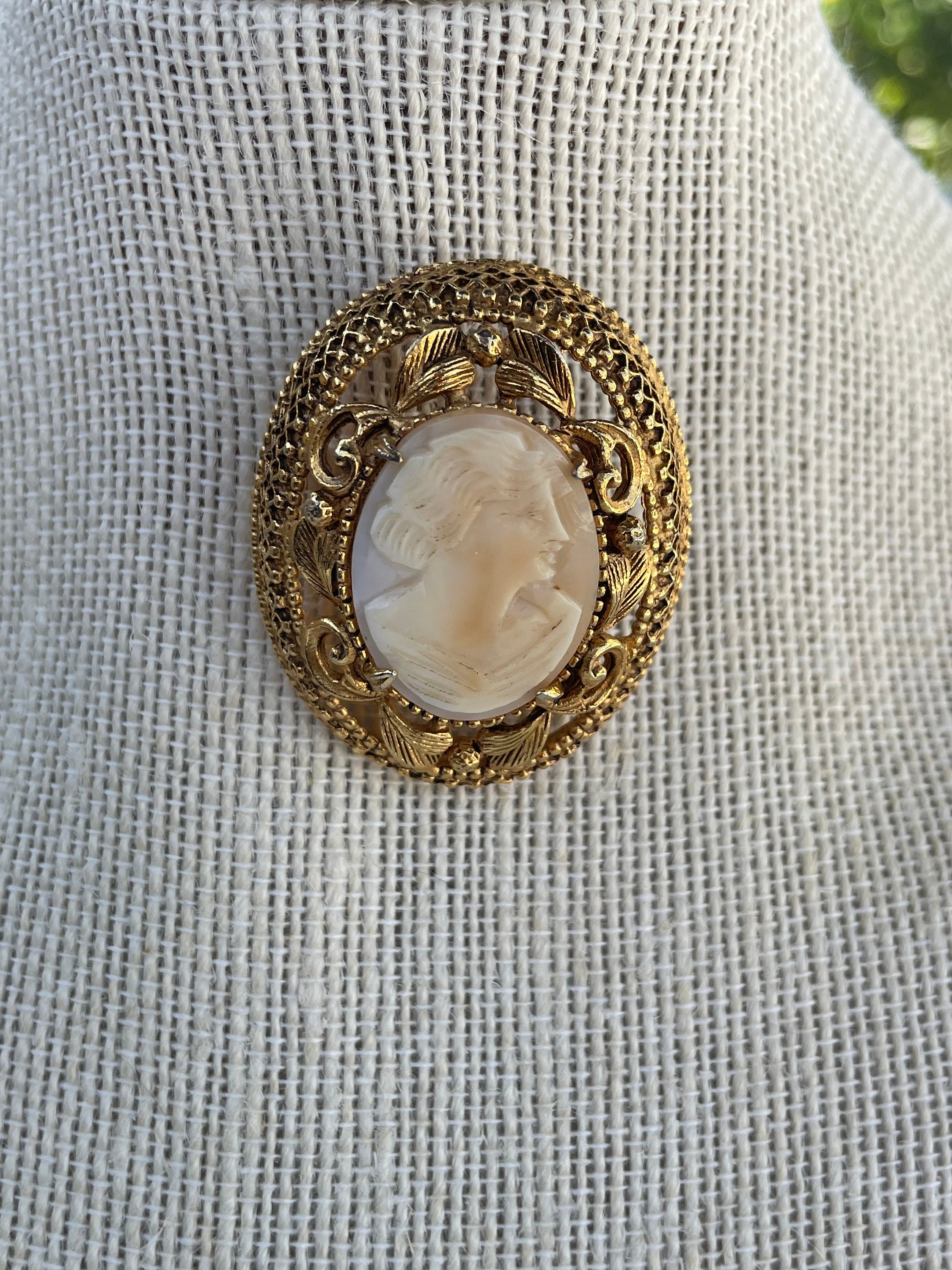 Vintage Florenza Cameo Shell Woman Cameo - Etsy