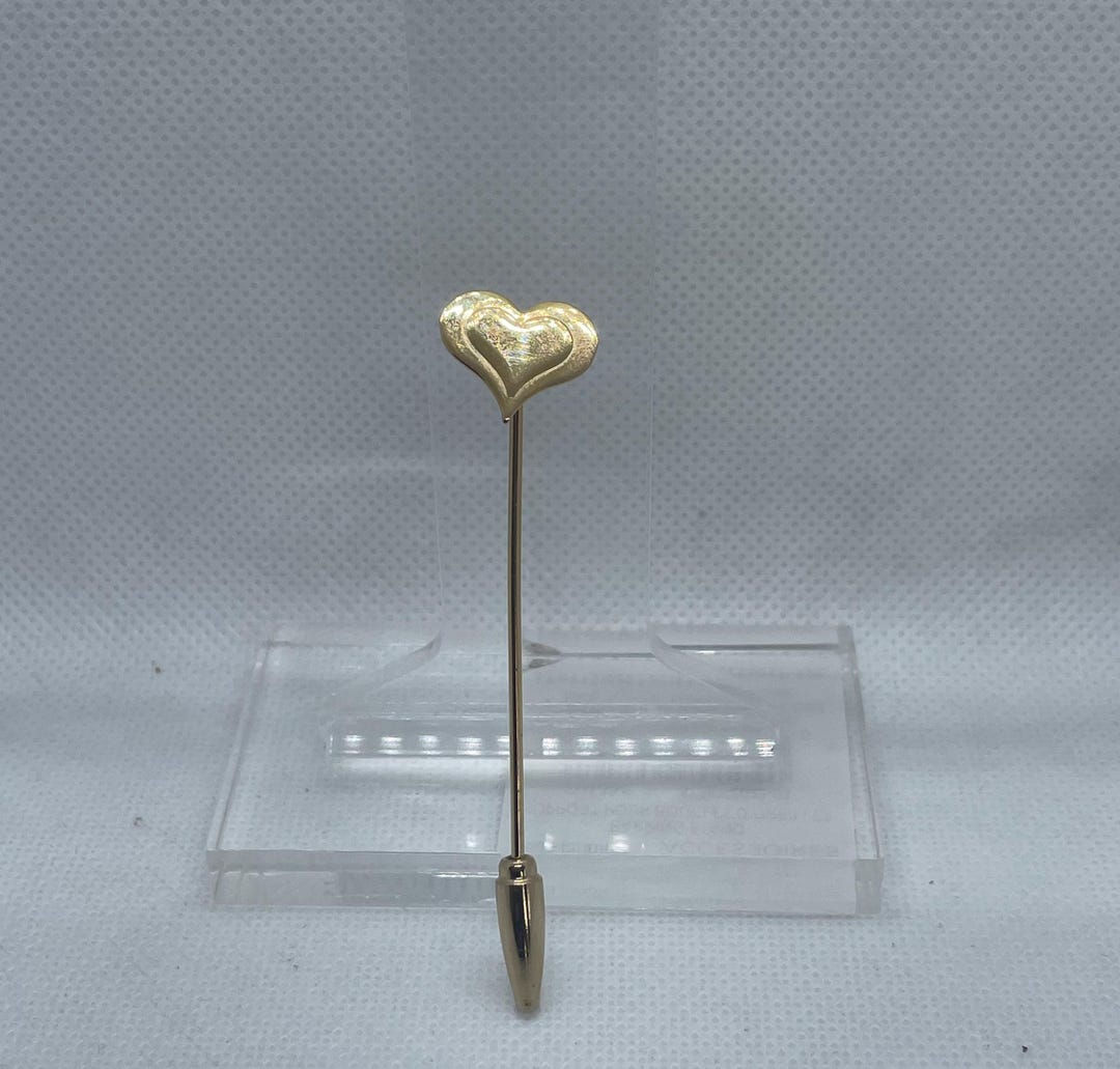 Vintage Heart Stick Pin - Etsy