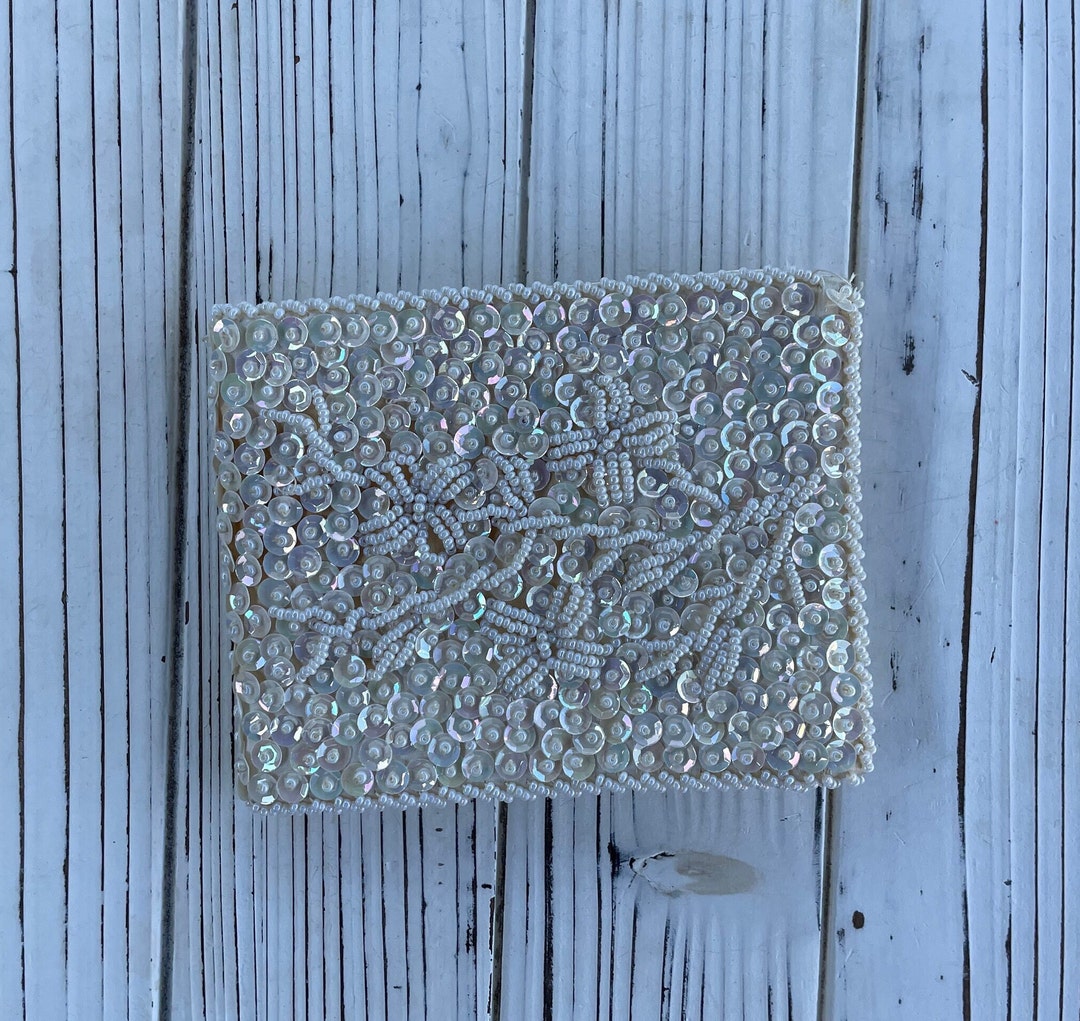 Vintage Beaded Sequined Evening Wallet - Etsy
