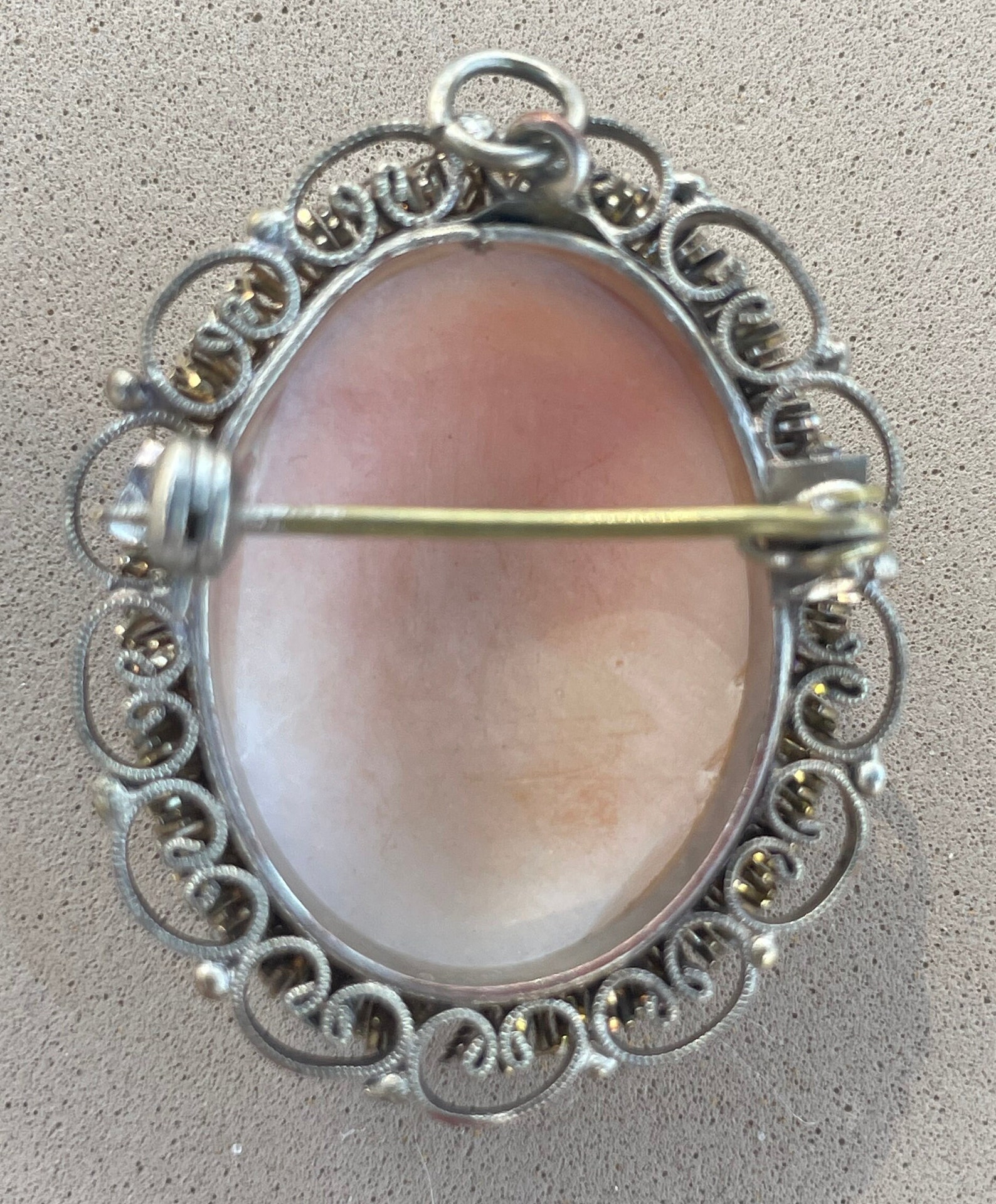 Vintage Shell Cameo Brooch / Pendant - Etsy