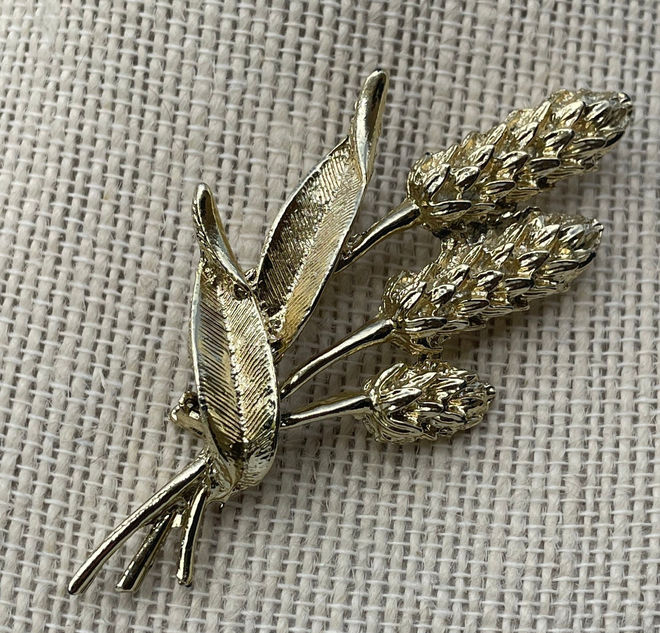 Vintage Wheat Brooch - Etsy