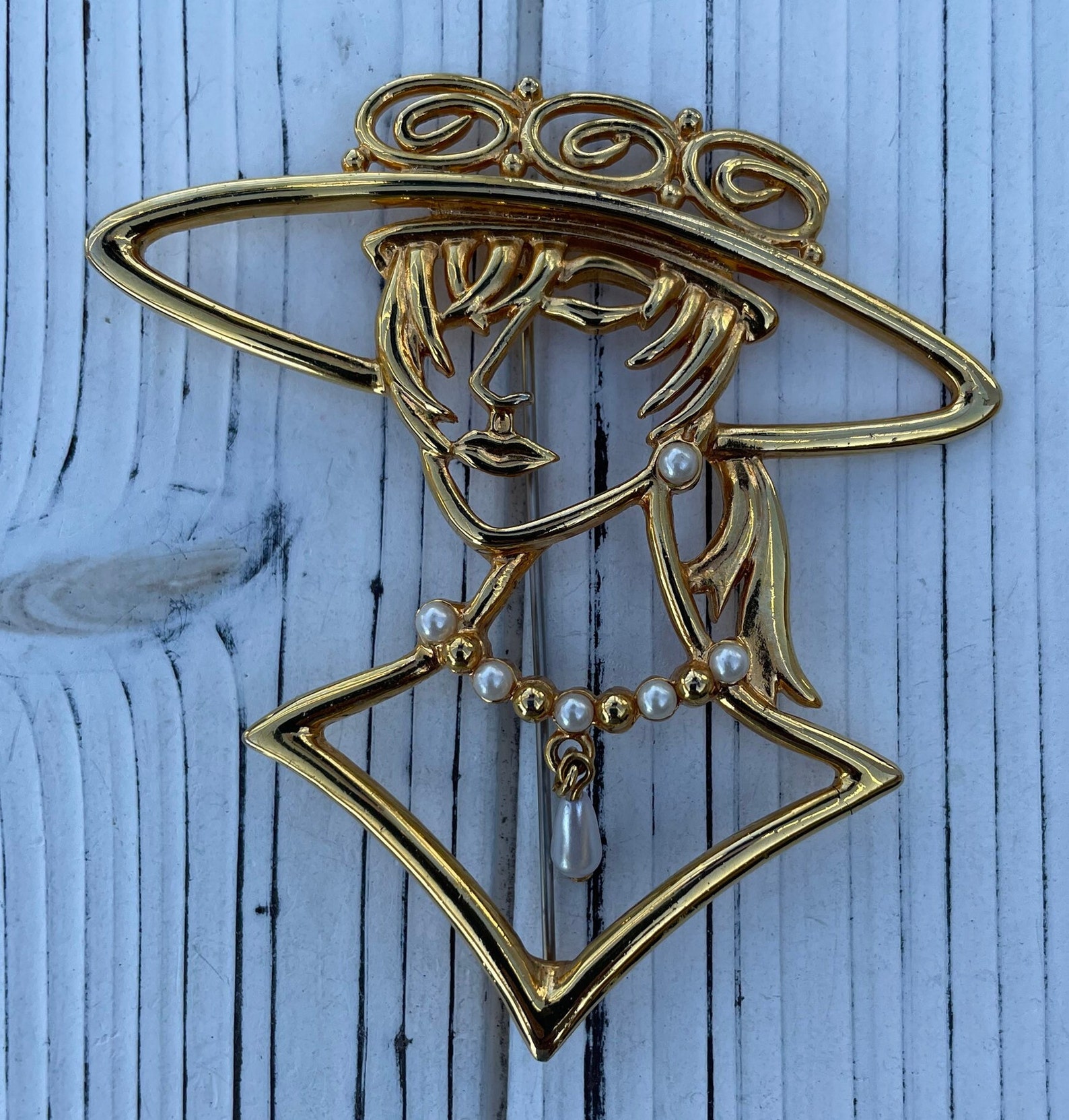 Vintage Jonette Lady Brooch - Etsy