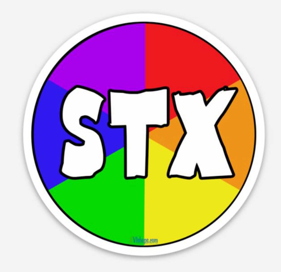 STX Rainbow 3" Circle Sticker - Etsy