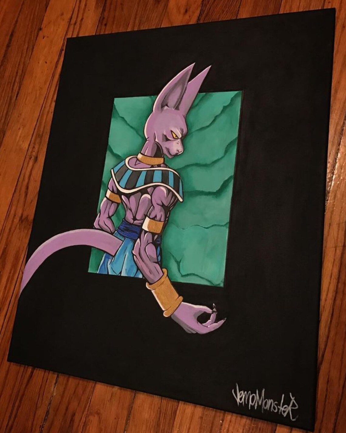 Dragon Ball Z/super Painting of Beerus the Destroyer Art Work Canvas ...