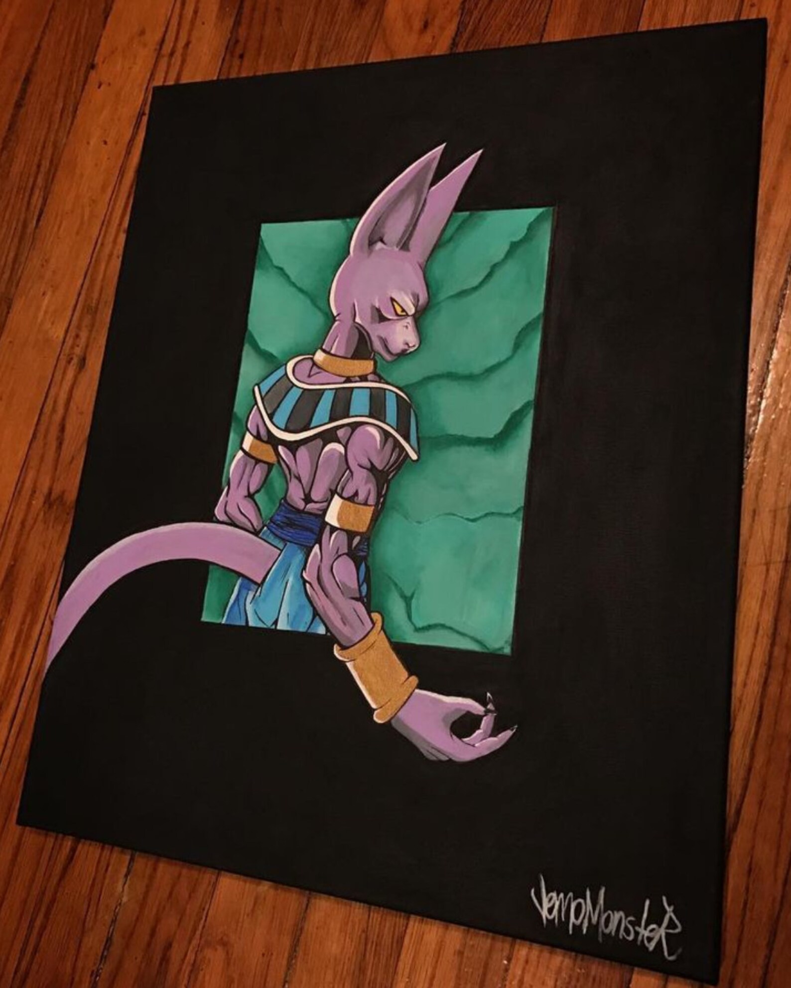 Dragon Ball Z/super Painting of Beerus the Destroyer Art Work Canvas ...