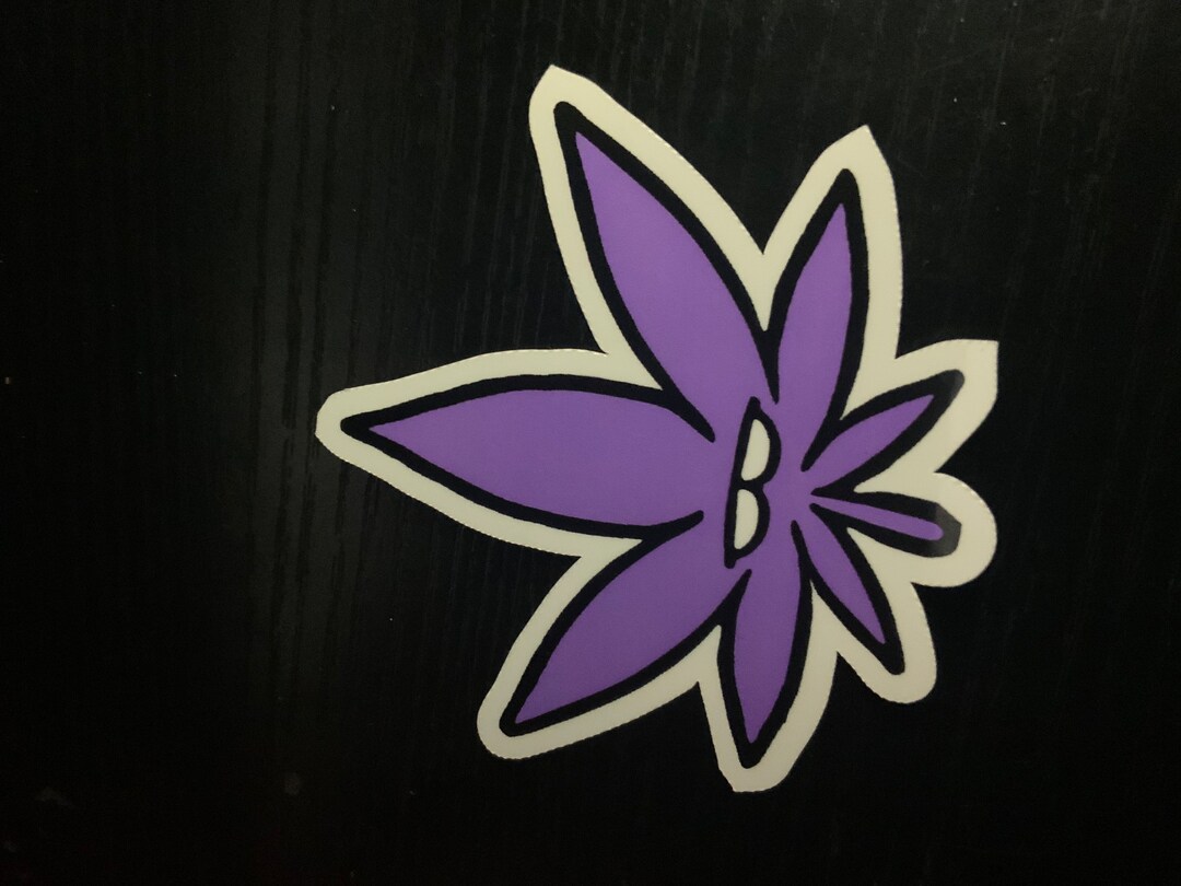 Vinyl Sticker Weed Leaf |marijuana Stickers the Vemo, Laptop Stickers ...