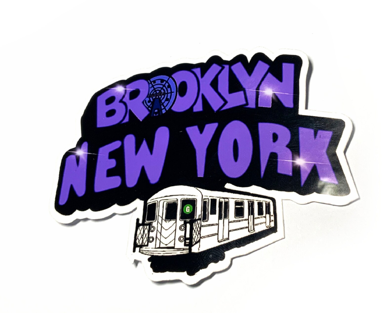 Vinyl Sticker Brooklyn New York Purple | Waterproof New York NYC ...