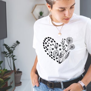 Wildflower Heart Hand Embroidery Pattern Wild Flower Embroidery ...