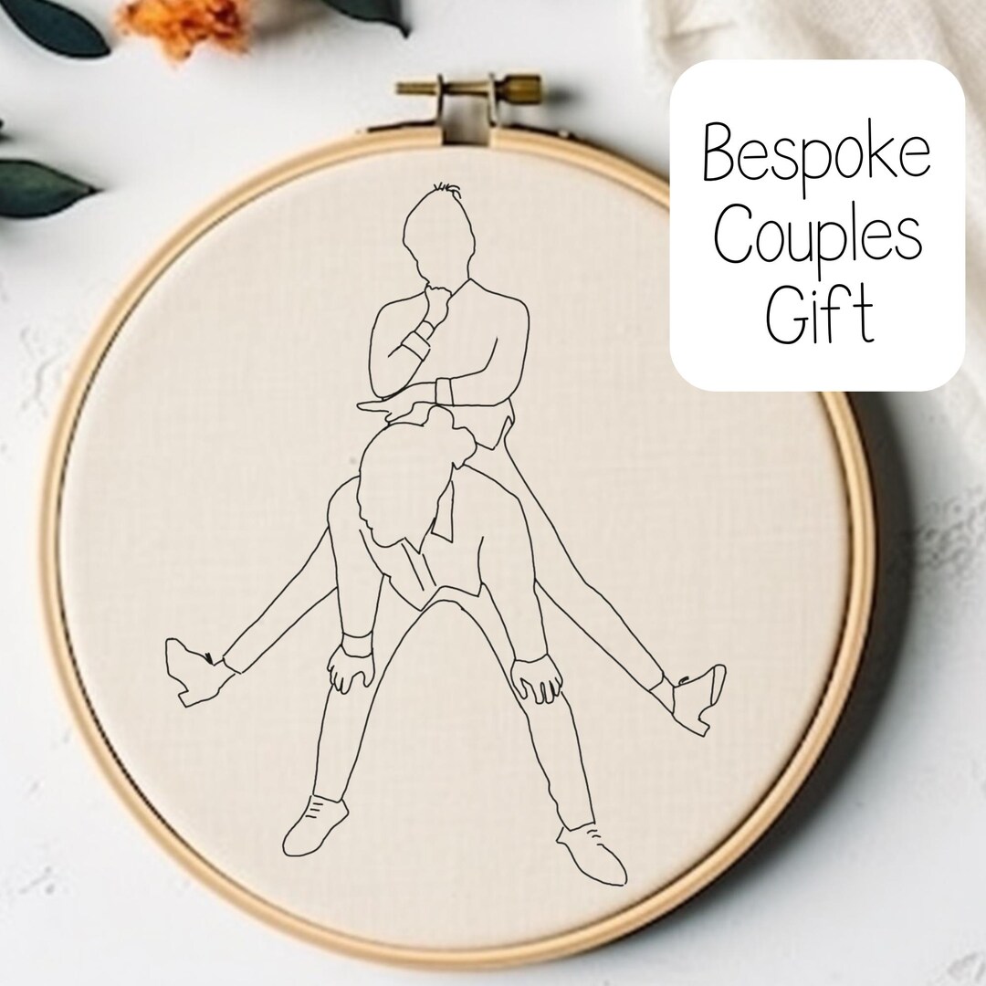 Custom Couple Photo Hand Embroidery Design Custom Photo to Pattern Hand ...