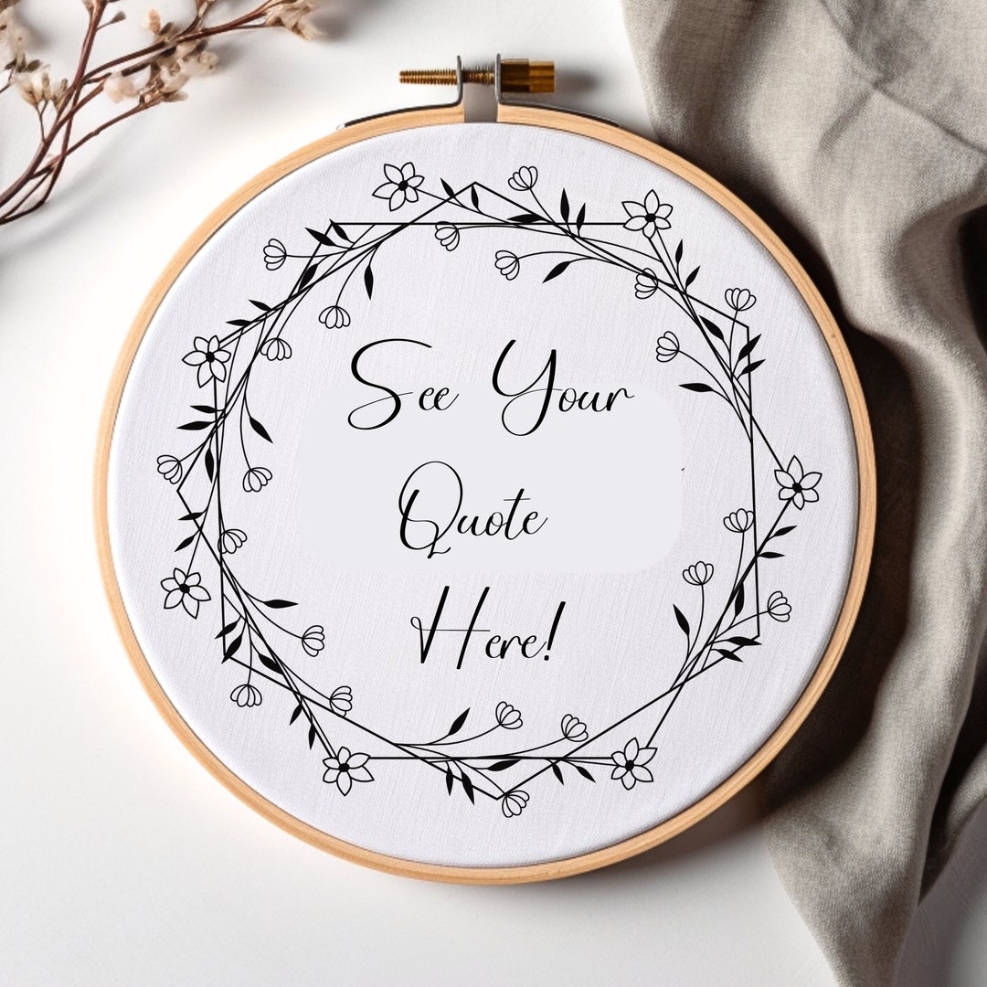 Custom Hand Embroidery Pattern - Personalized Hand Embroidery PDF ...
