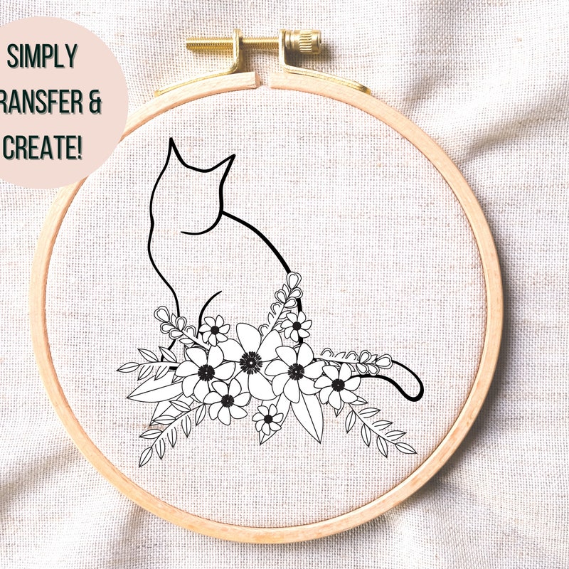 Cat Hand Embroidery - Etsy