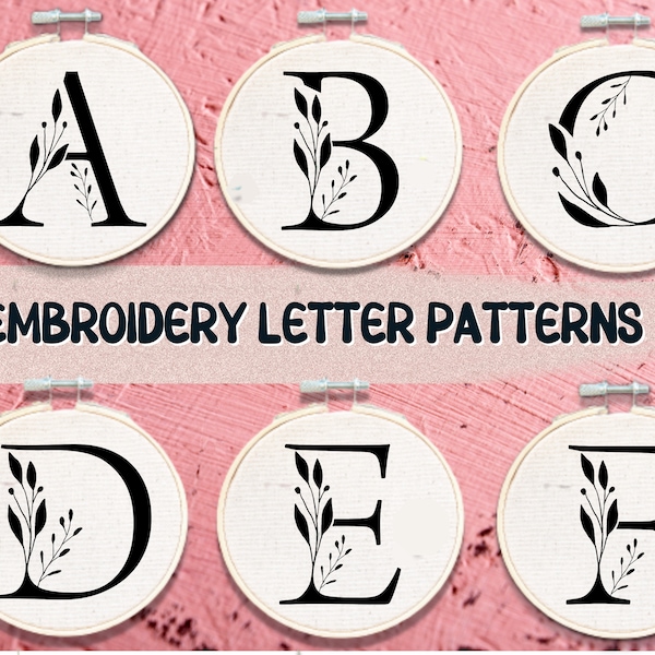 Hand Embroidery Letters - Etsy
