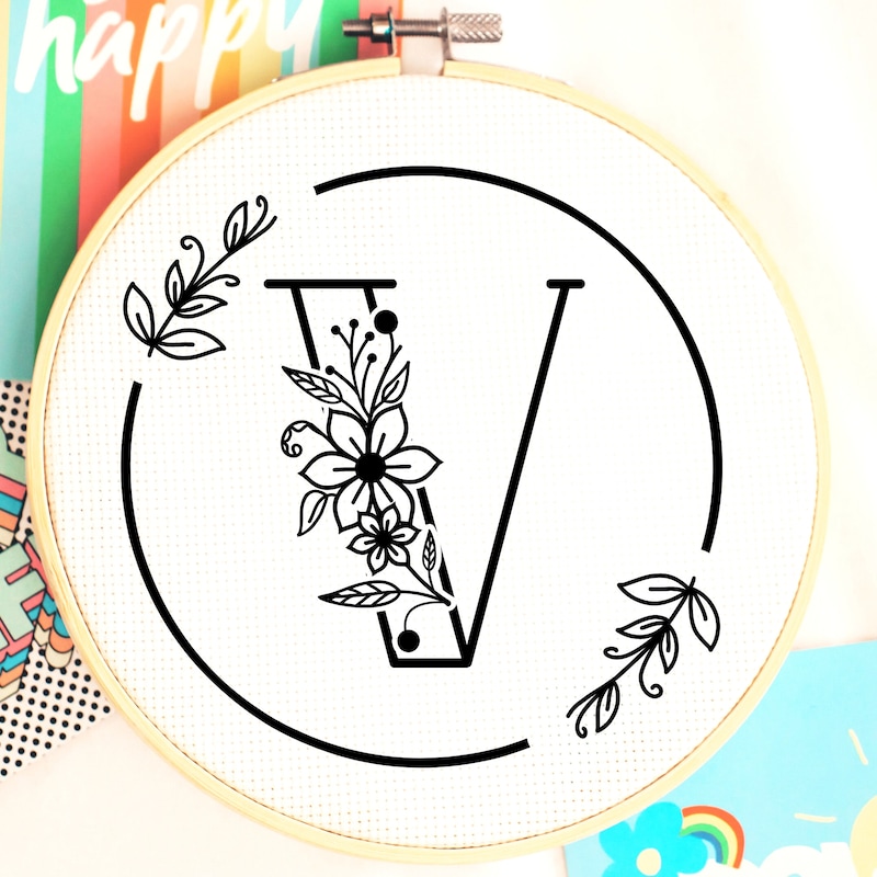 Monogram Letter V - Etsy