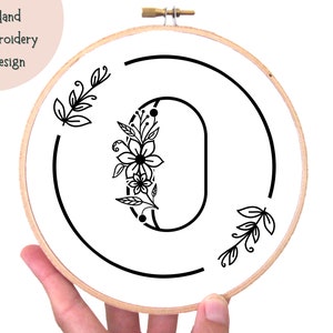 Letter O Hand Embroidery Monogram - Letter O Hand Embroidery Letter ...