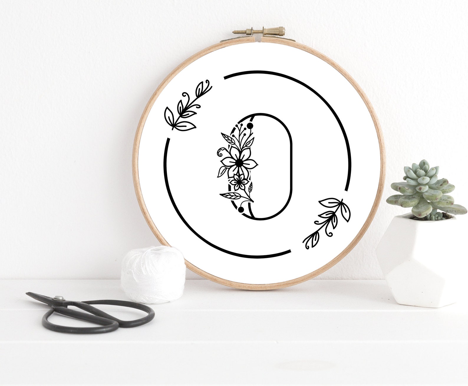 Letter O Hand Embroidery Monogram Letter O Hand Embroidery - Etsy