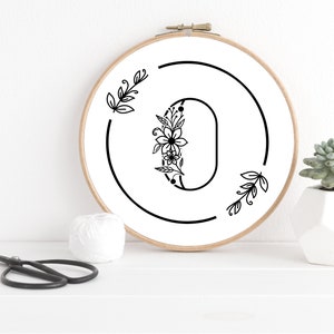 Letter O Hand Embroidery Monogram - Letter O Hand Embroidery Letter ...