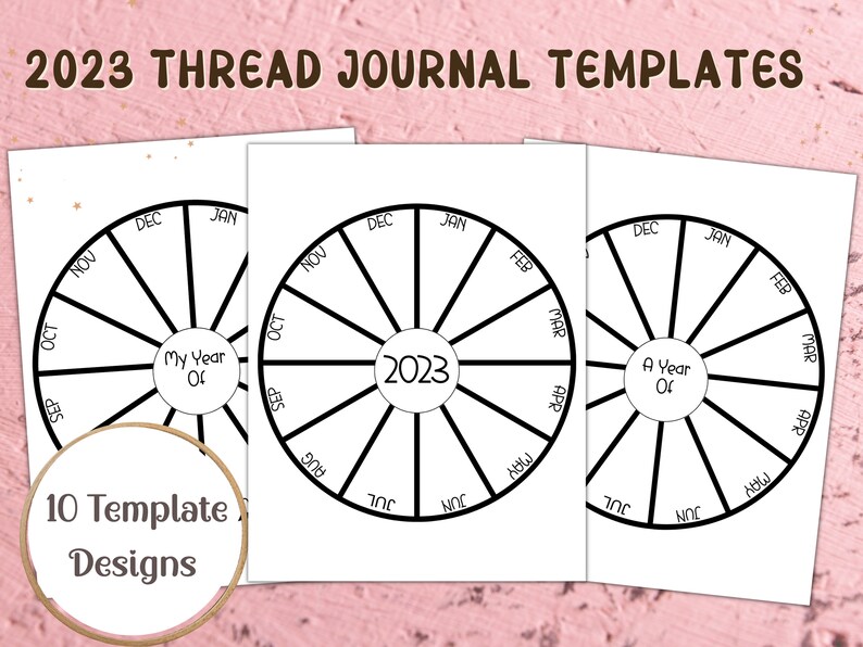 Thread Journal Templates 10 Embroidery Calendar Templates - Etsy