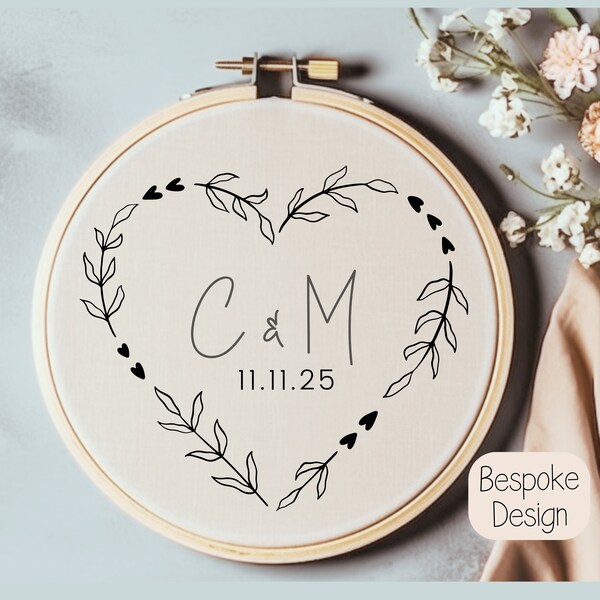 Initial Embroidery - Etsy