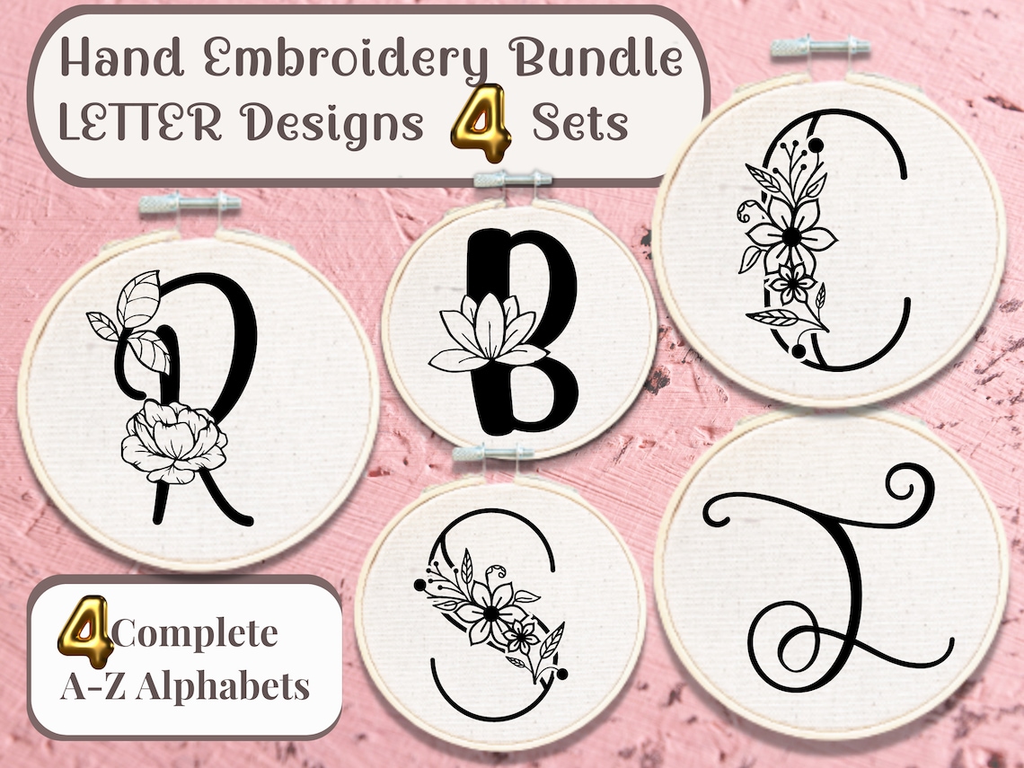Letter V Hand Embroidery Monogram Letter V Hand Embroidery - Etsy