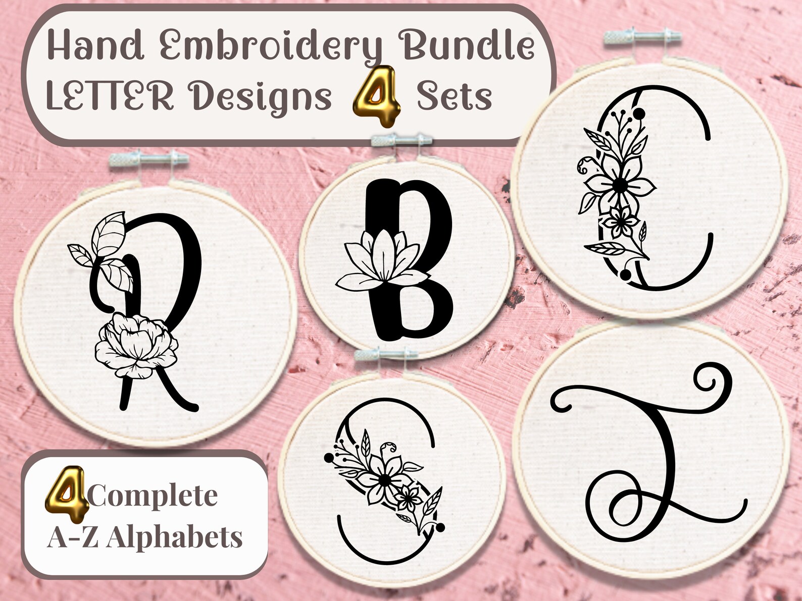 Letter B Hand Embroidery Monogram - Letter B Hand Embroidery Letter ...