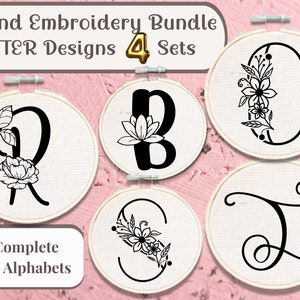 Letter K Hand Embroidery Monogram - Letter K Hand Embroidery Letter ...