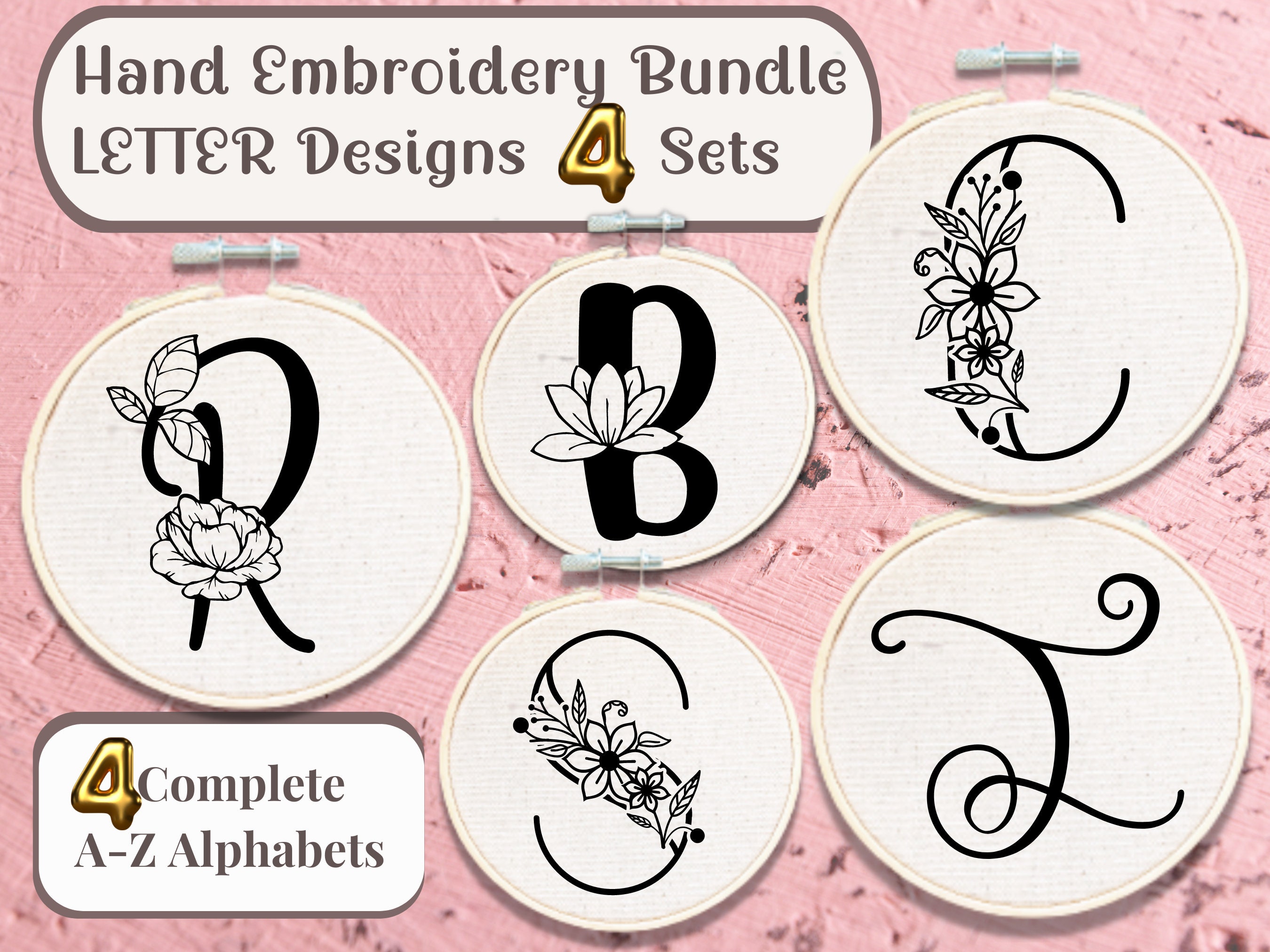 Letter W Hand Embroidery Monogram - Letter W Hand Embroidery Letter ...