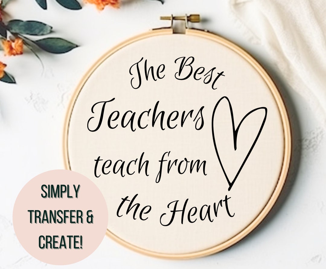 Teachers Gift Idea - Hand Embroidery Teacher Appreciation Gift - the ...