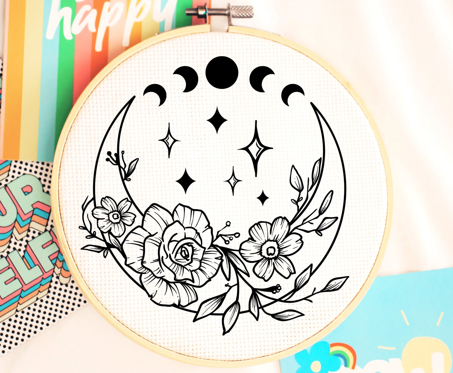 Set of 25 Celestial Hand Embroidery Designs Celestial Hand - Etsy